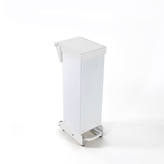 Fire Retardant Steel Bin Fixed Body 18 Litre - White – UKCS Group