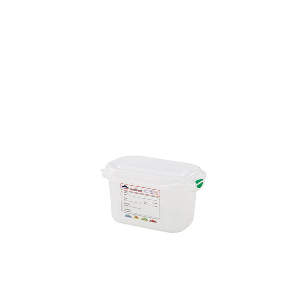GN Storage Container 1/9 Size 1L to 1.5L Pack of 12 Plastic Polypropyl ...