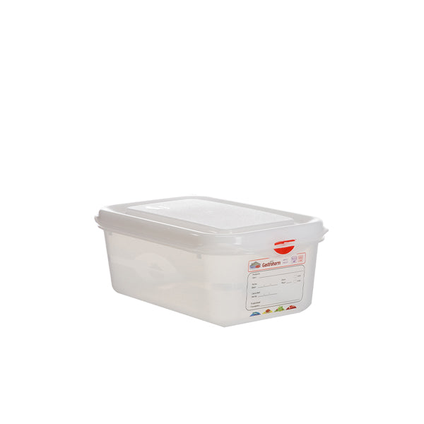Gastronorm Storage Container 1/4 Size 2.8L to 4.3L Pack of 6 Plastic P ...