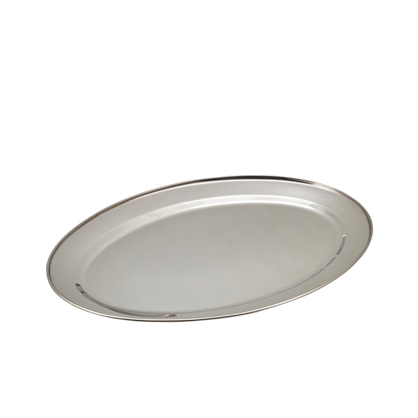 Stainless Steel Oval Flat 46–54.5cm – Mirror Finish Catering Platters ...