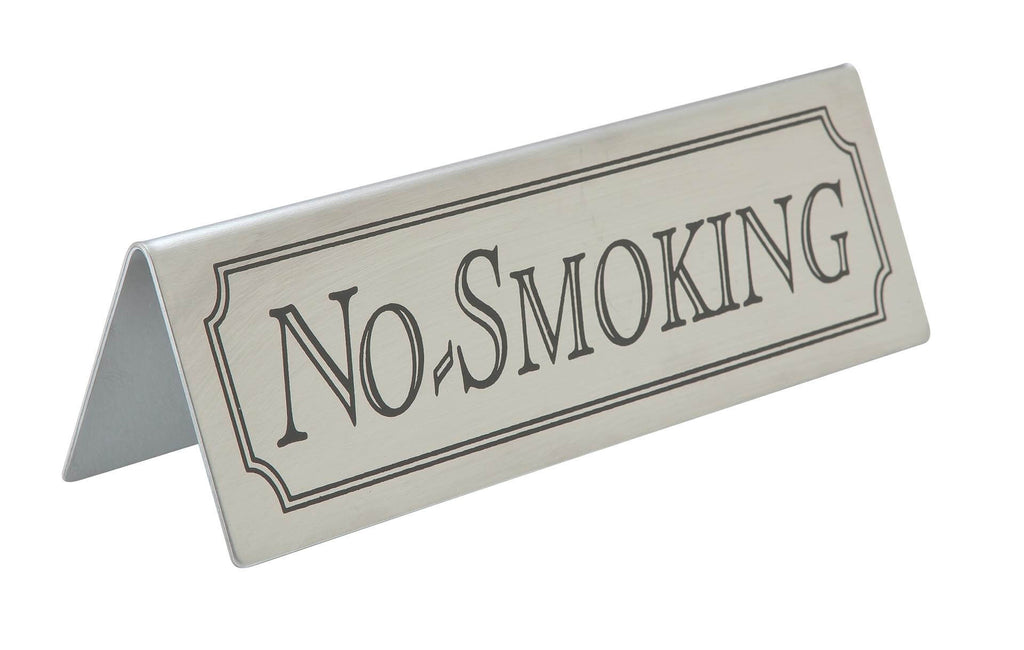 No Smoking Table Sign Stainless Steel – UKCS Group