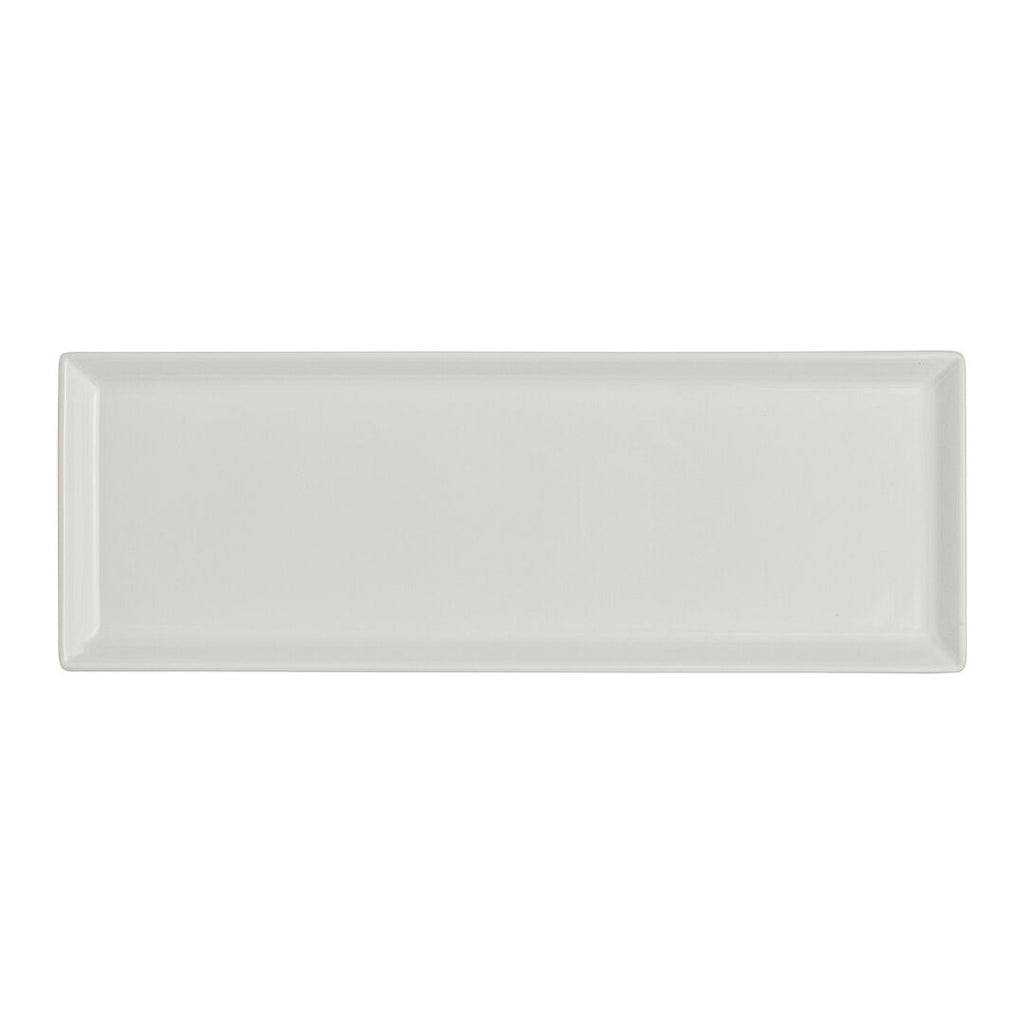 White Rectangular Tray 28.5x10.25x1.9cm RO Album Fine China Pack of 12 ...