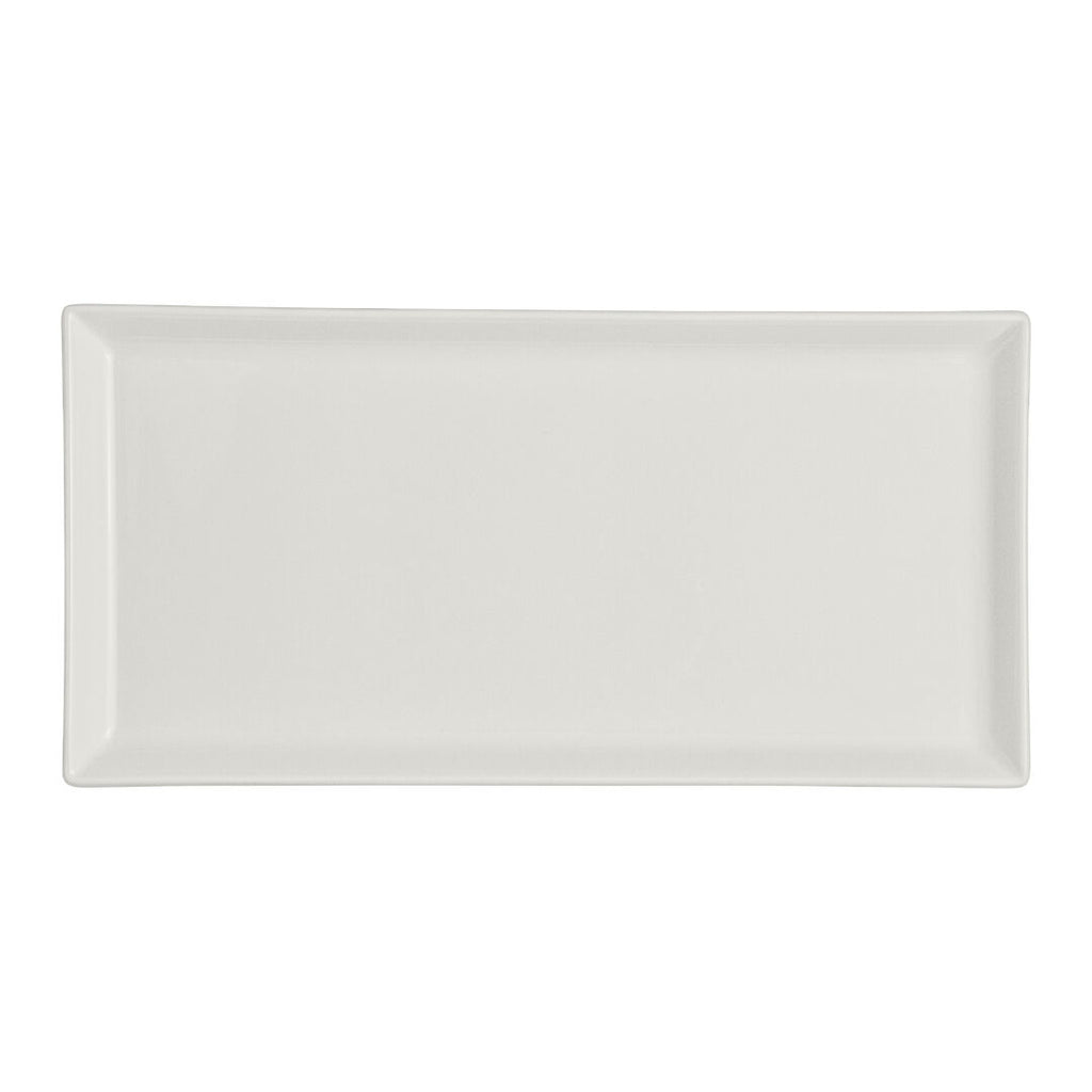 White Rectangular Tray 23.8x11.75x1.9cm RO Album Fine China Pack of 12 ...