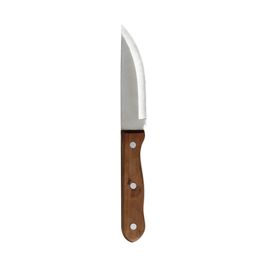 Tapered Serrated Steak Knife with Pineapple Wood Riveted Handle – UKCS ...