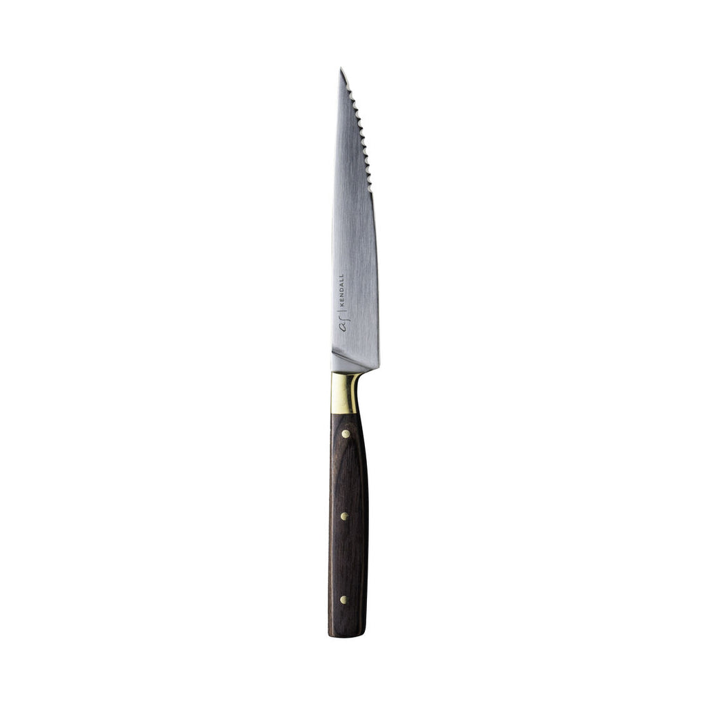 Kendall Steak Knife with Brass & Polywood Copper Rivet Handle – UKCS Group