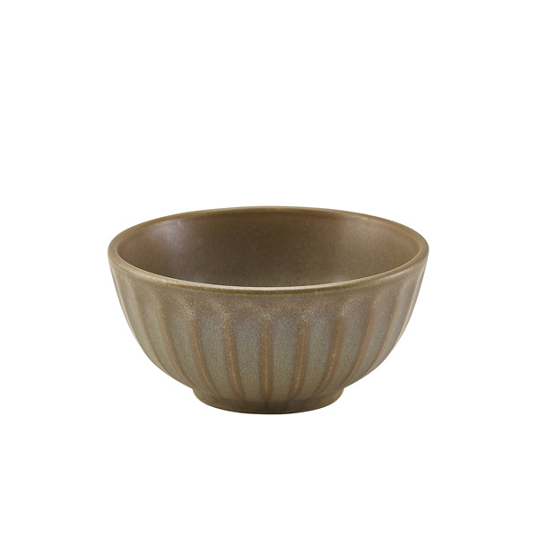 Porcelain Terra Matt Grey Scalloped Round Bowl 13.8cm / 50cl Set of 6 ...