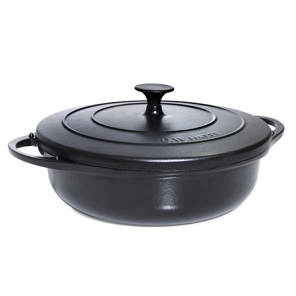 Homestyle Cast Iron Dutch Oven 4.7L – Casserole Pot - Black/ Red – UKCS ...