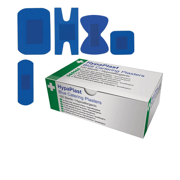 Blue Detectable Plasters Food Handling First Aid - Box of 100 – UKCS Group