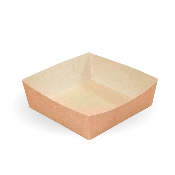 Pack Of 500 4.5x4.5x1.5" Kraft Burger Trays – UKCS Group