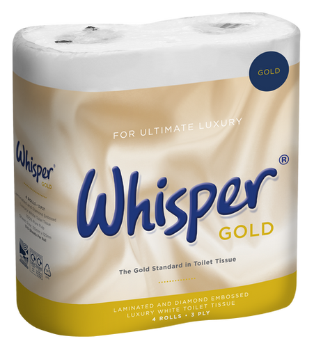 Whisper Gold Luxury 3ply Toilet Roll - 170 Sheets – UKCS Group