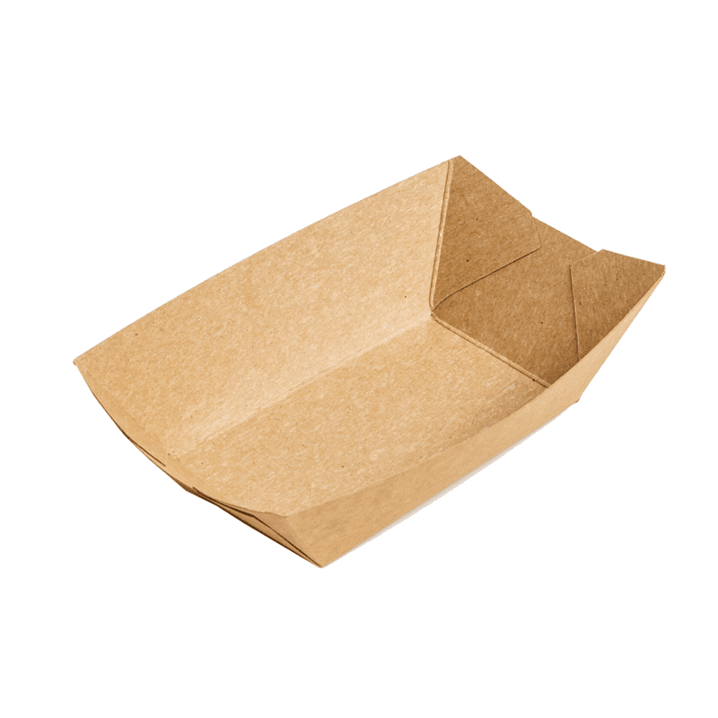 Box of 1000 Large Kraft Food Tray 205 x 148 x 45mm – UKCS Group