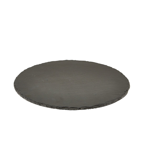Genware Natural Edge Round Slate Platter 30cm Diameter - Pack of 6 ...