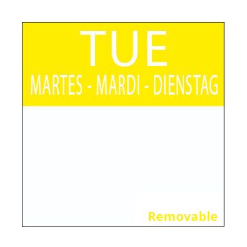 Pack Of 1000 TUESDAY Square Daily Dot 25mm – UKCS Group