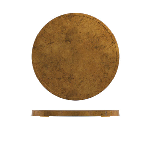 Copper-Look Melamine Round Serving Slab 100% Food Safe - 28.5cm – UKCS ...