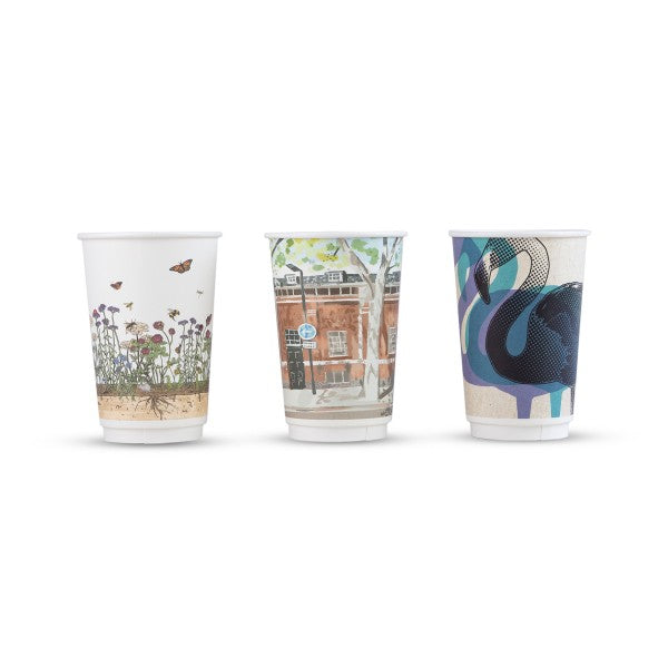 Pack Of 400 16oz Gallery Design Double Wall Hot Cup – UKCS Group