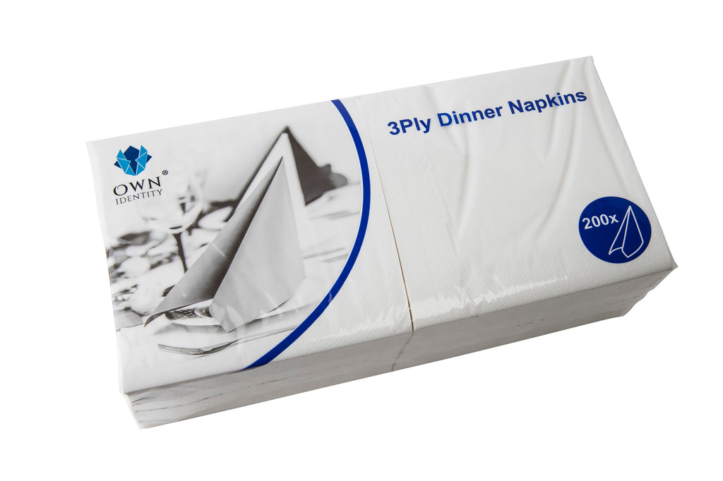 Paper Dinner Napkins 3 Ply 4 Fold Pack of 1000 | UKCS Group